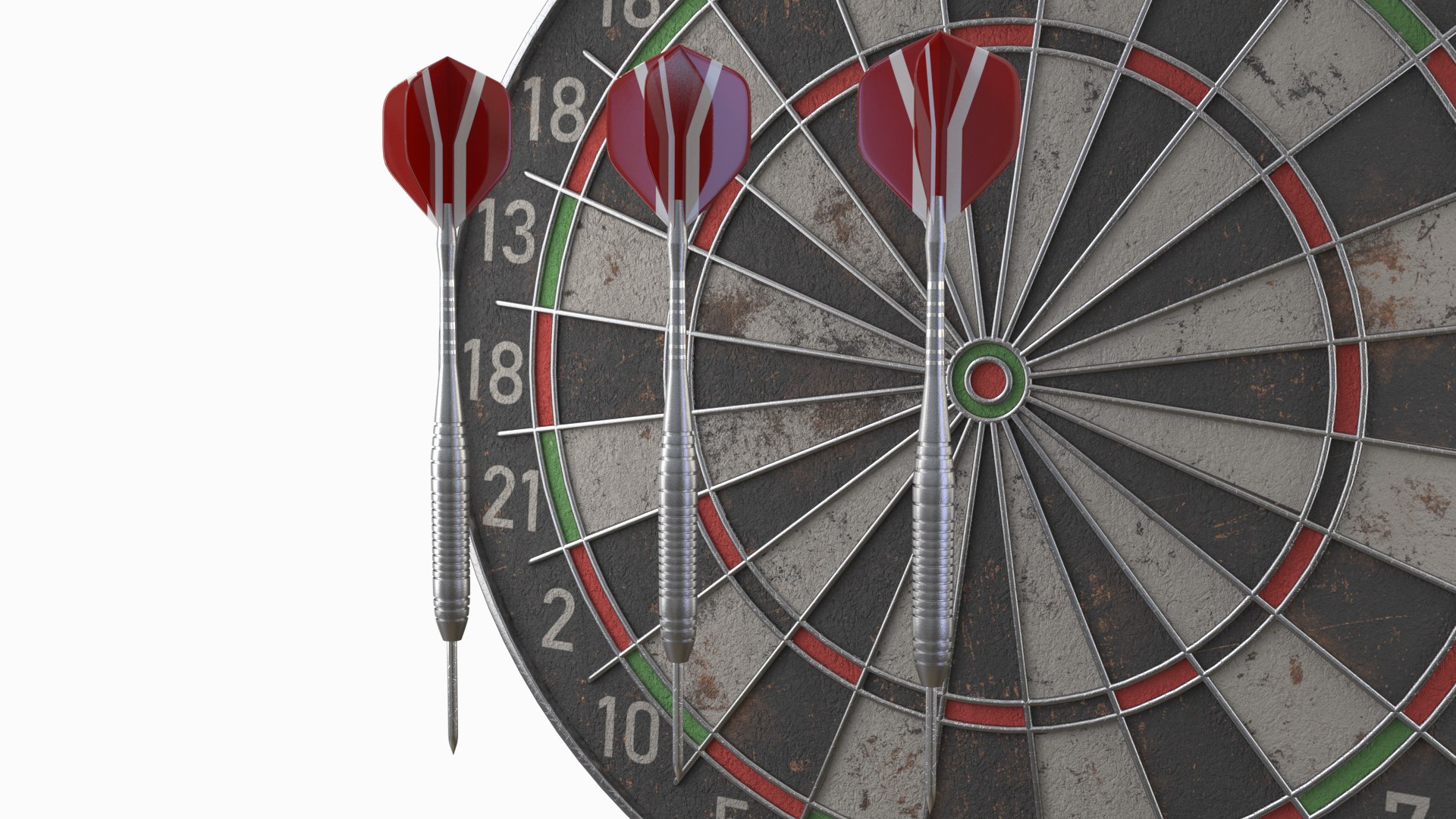 3D Dartboard And Darts - TurboSquid 2441144