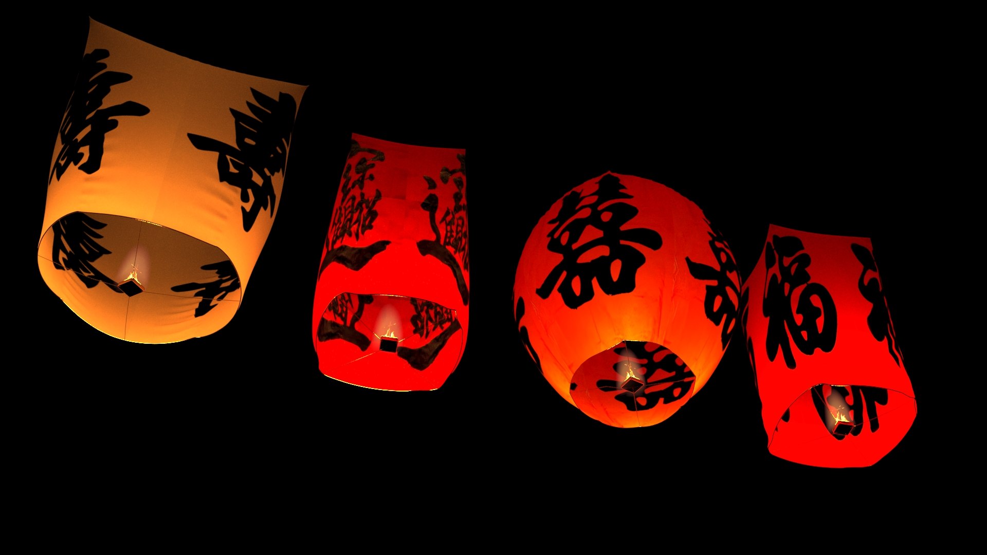 3D Model Chinese Sky Lantern - TurboSquid 2130840