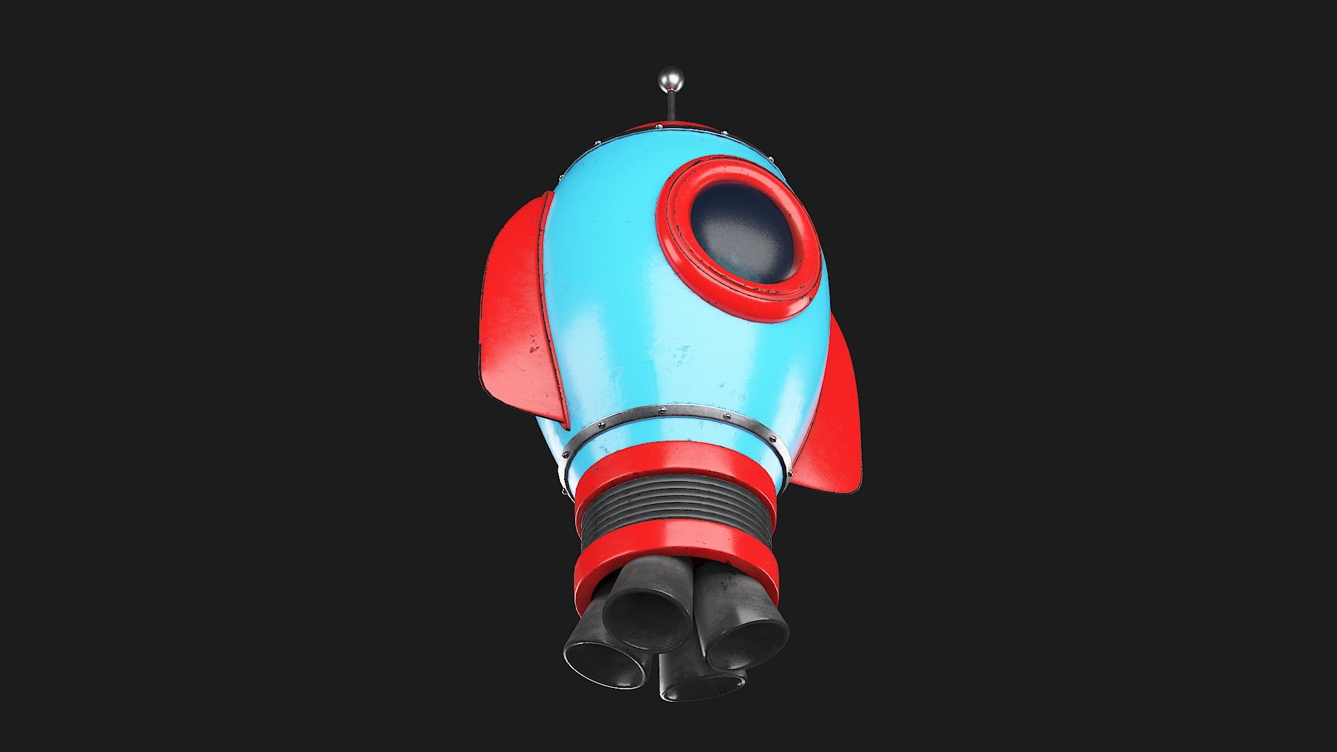 Cartoon Rocket 3D Model - TurboSquid 2574025