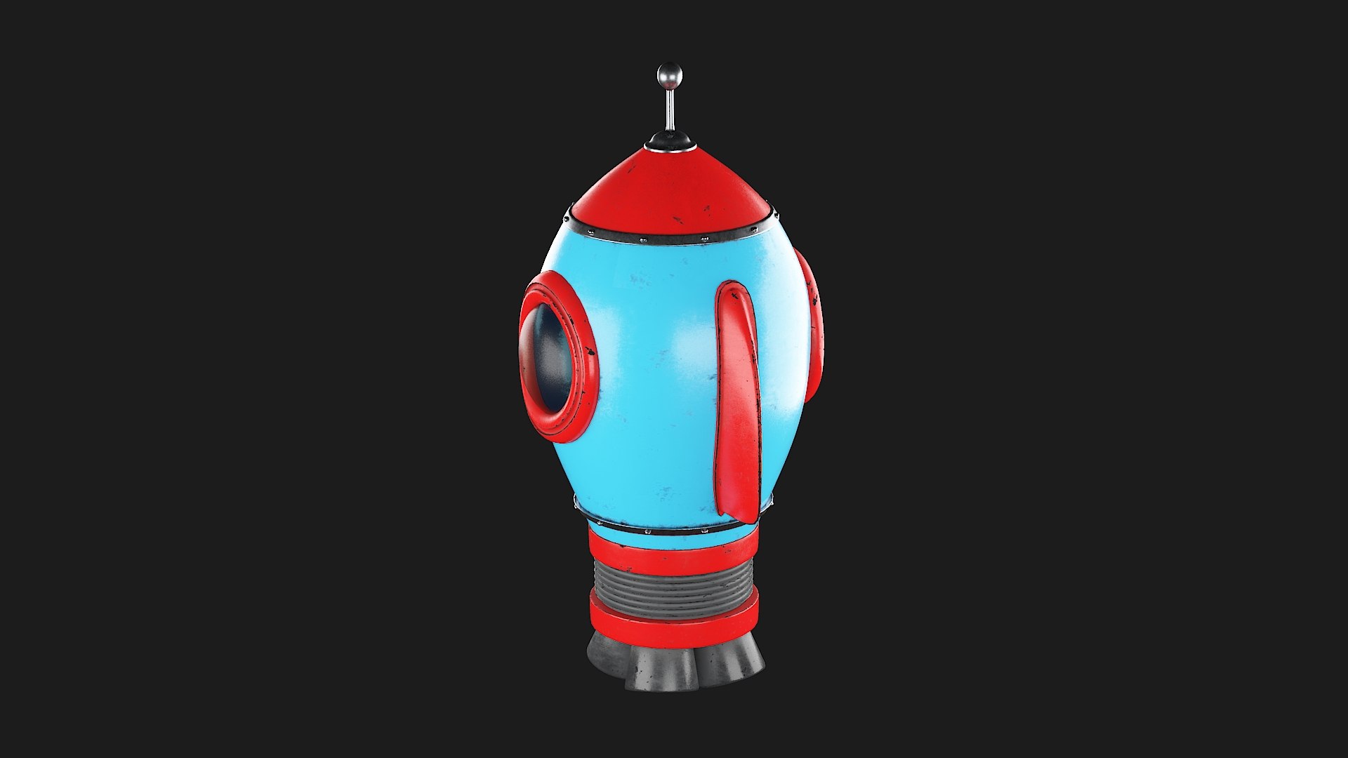 Cartoon Rocket 3D Model - TurboSquid 2574025