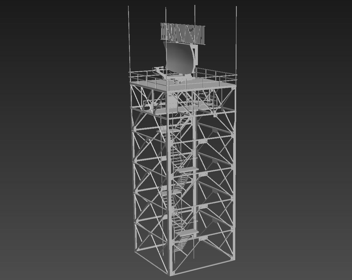 Asr-9 Airport Surveillance Radar 3D Model - TurboSquid 1178591