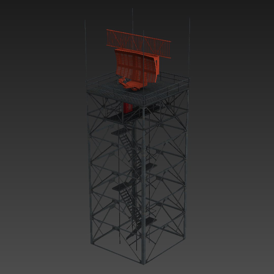 Asr-9 Airport Surveillance Radar 3D Model - TurboSquid 1178591