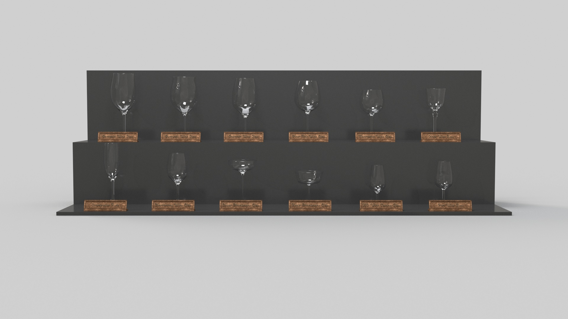 3D Wine Glass Set - TurboSquid 2233527