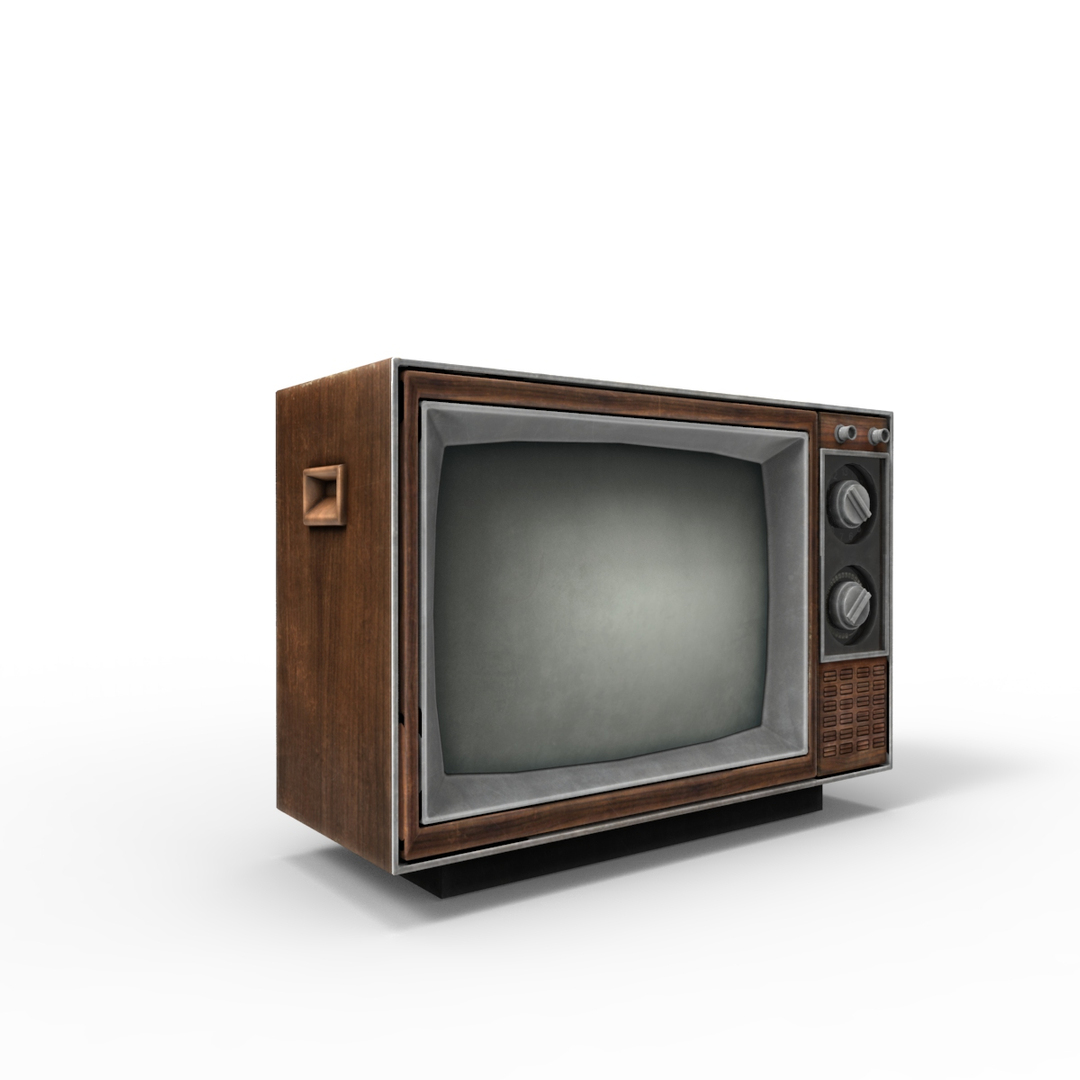 vintage tv 3d model