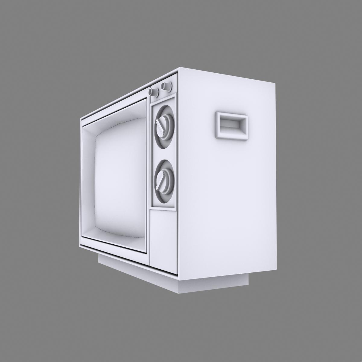 vintage tv 3d model