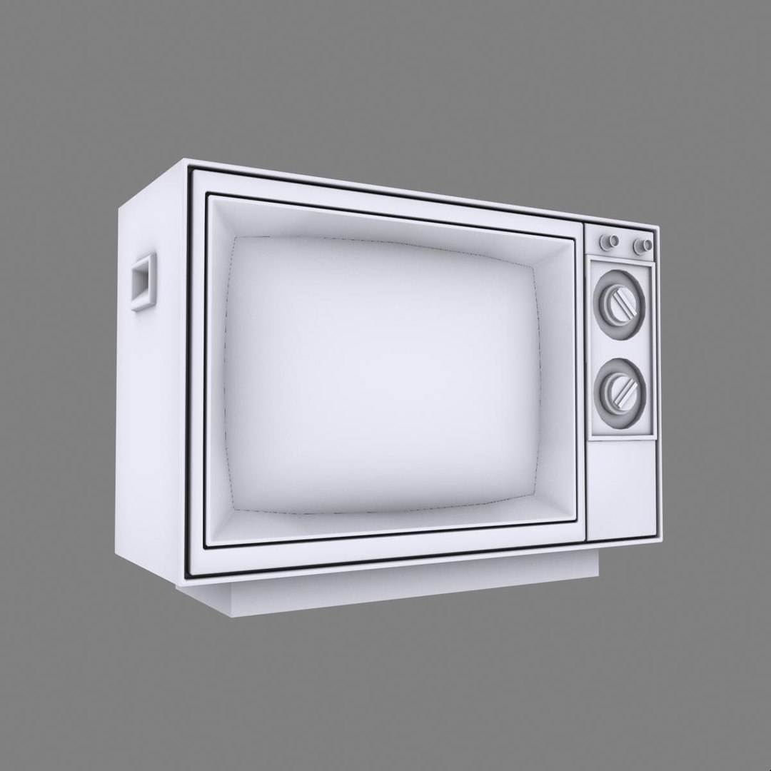Vintage Tv 3d Model