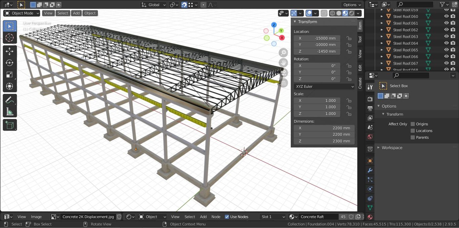 3D Model Steel Structure - Warehouse - Type-1 - TurboSquid 1910160