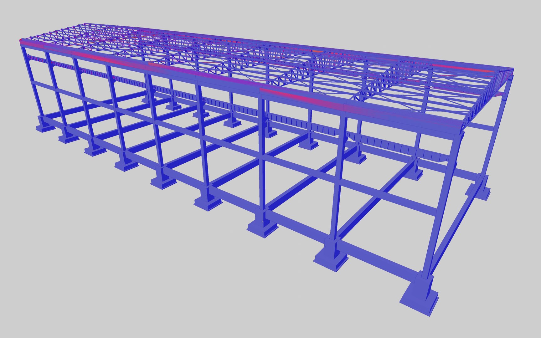 3D Model Steel Structure - Warehouse - Type-1 - TurboSquid 1910160