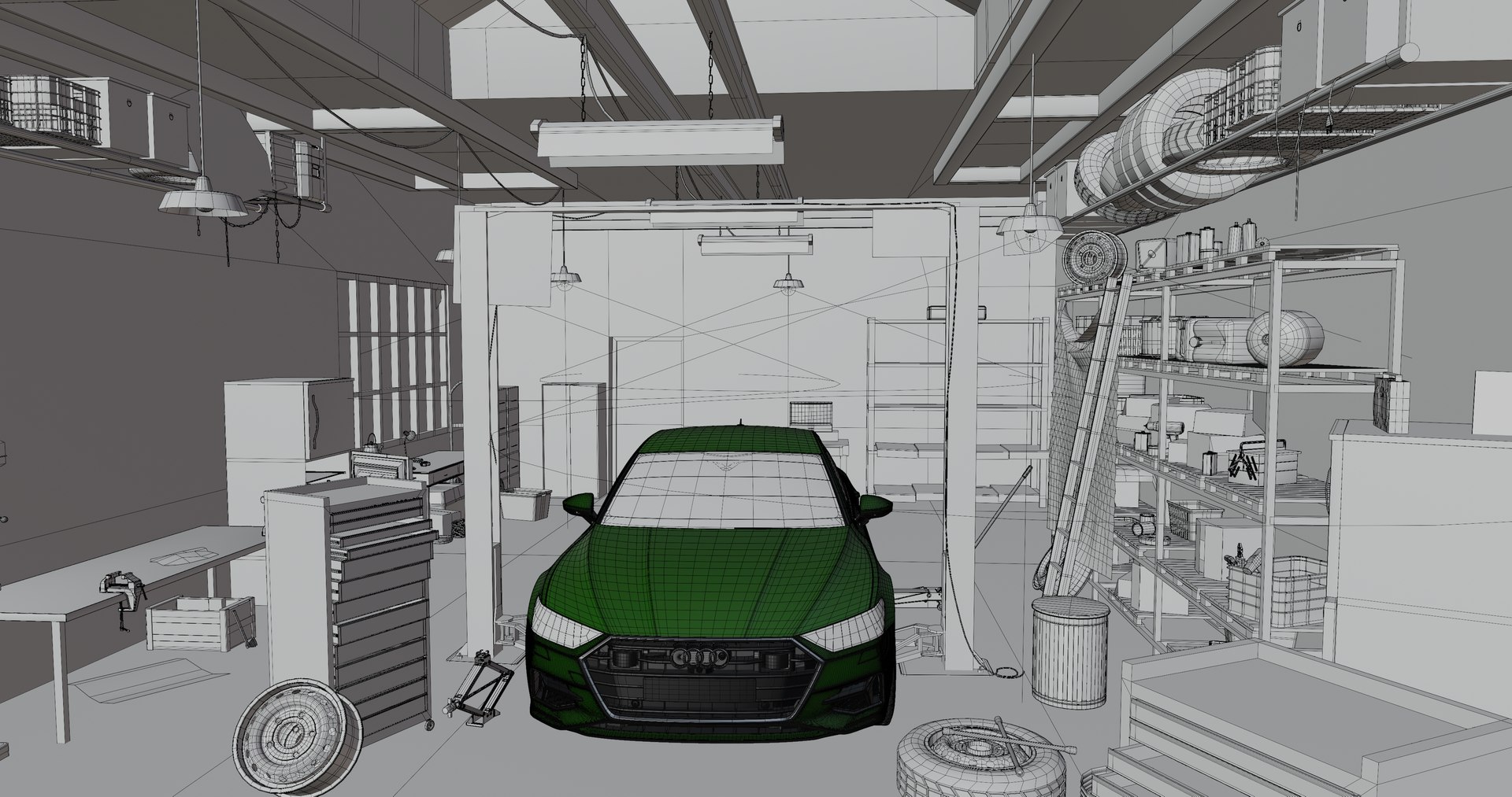 3D Garage 3D Model - TurboSquid 2428291