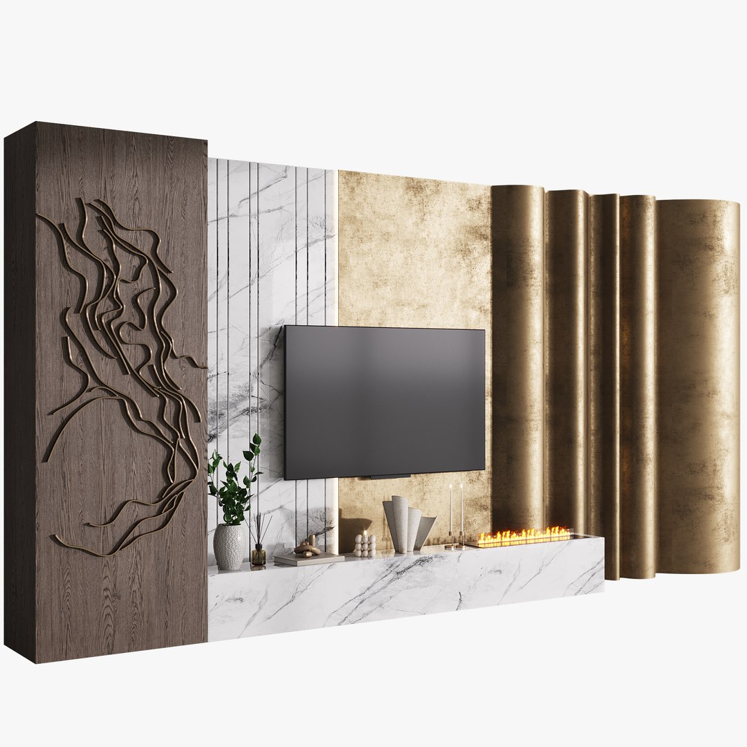 3D TV Wall - TurboSquid 2282746