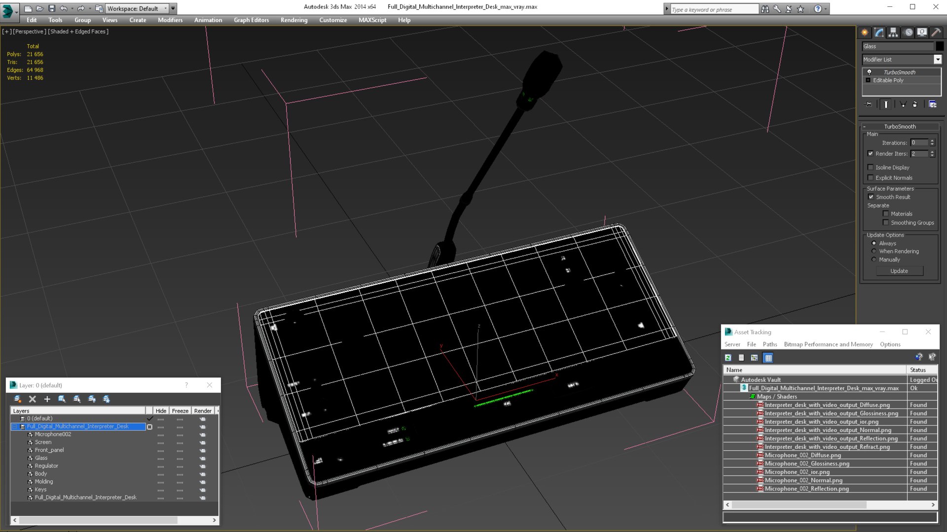 Full Digital Multichannel Interpreter Desk 3D Model - TurboSquid 1799980