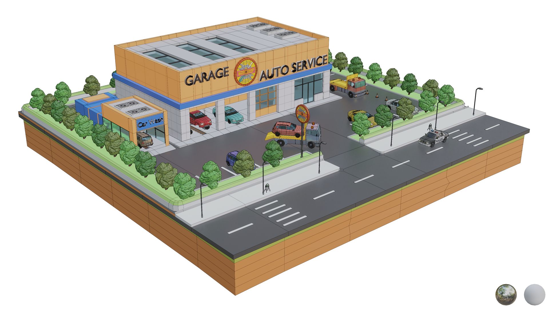 3D service garage car building model - TurboSquid 1650572