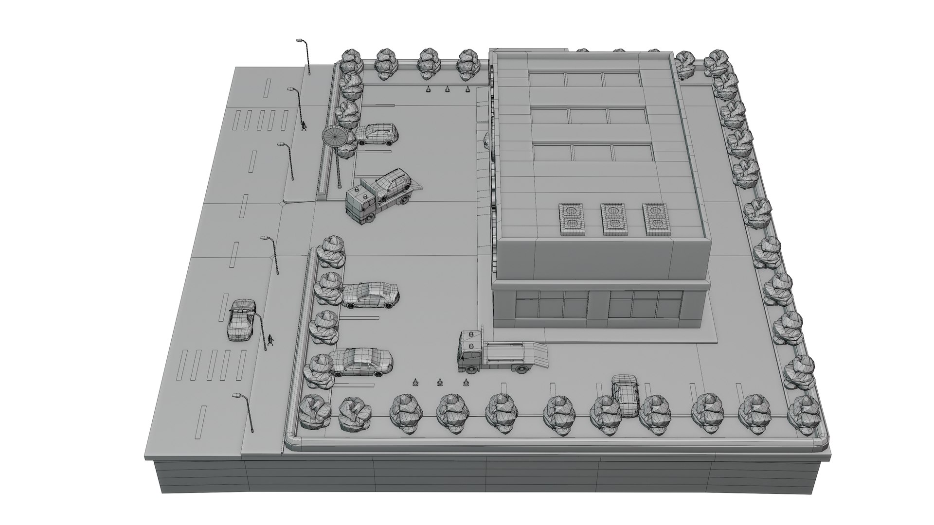 3D Service Garage Car Building Model - TurboSquid 1650572