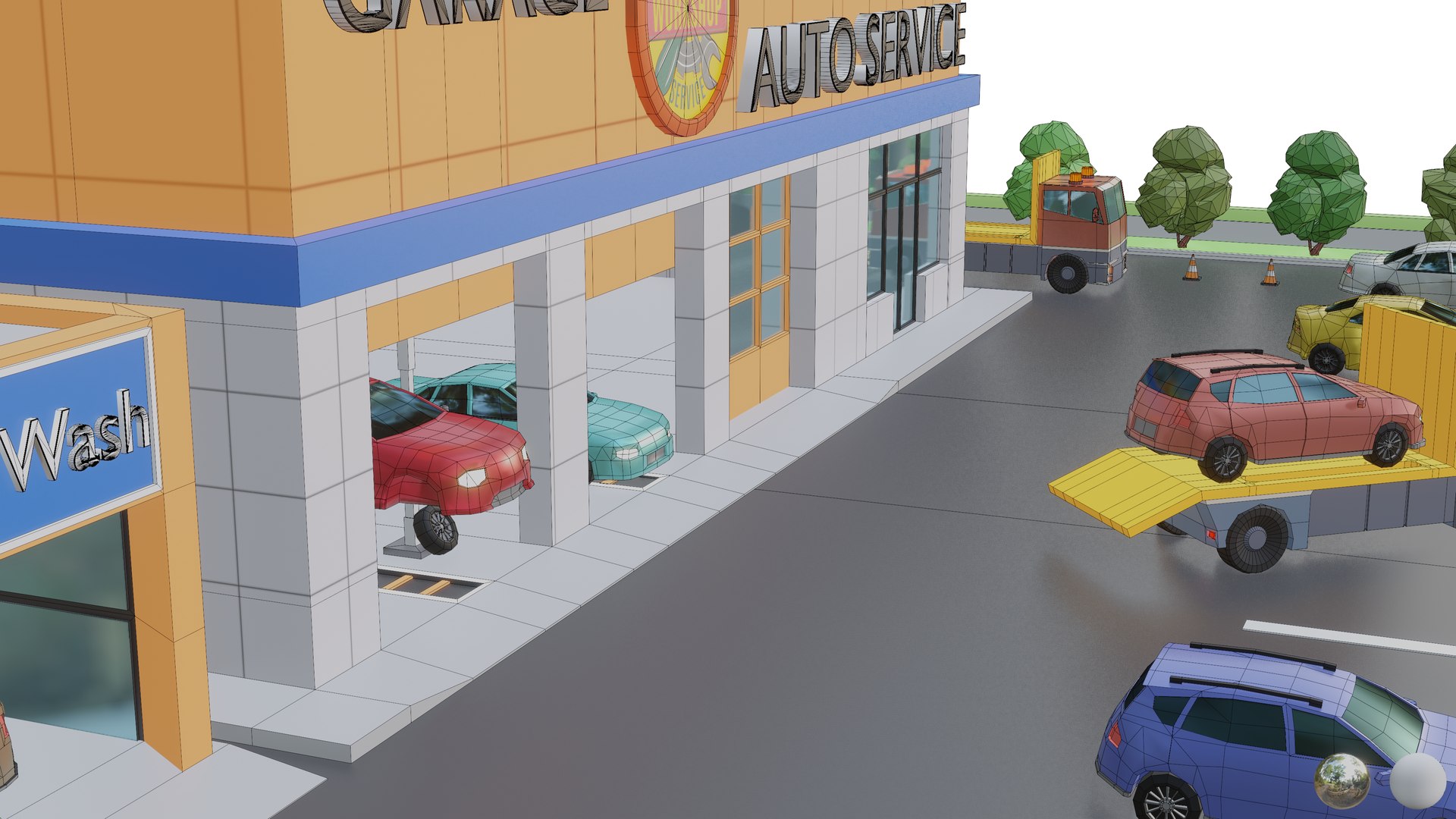 3D Service Garage Car Building Model - TurboSquid 1650572