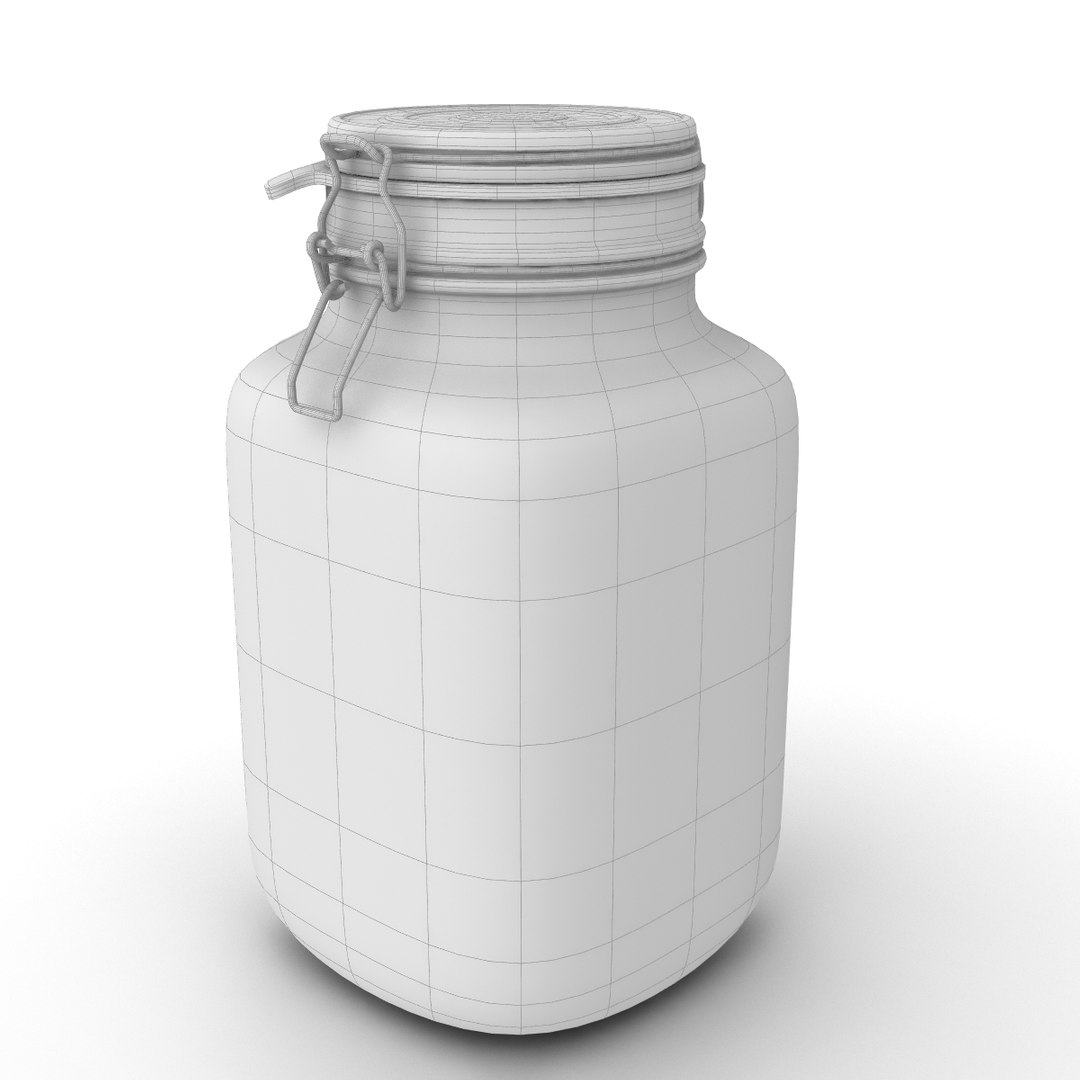 3d Model Glass Kilner Jar