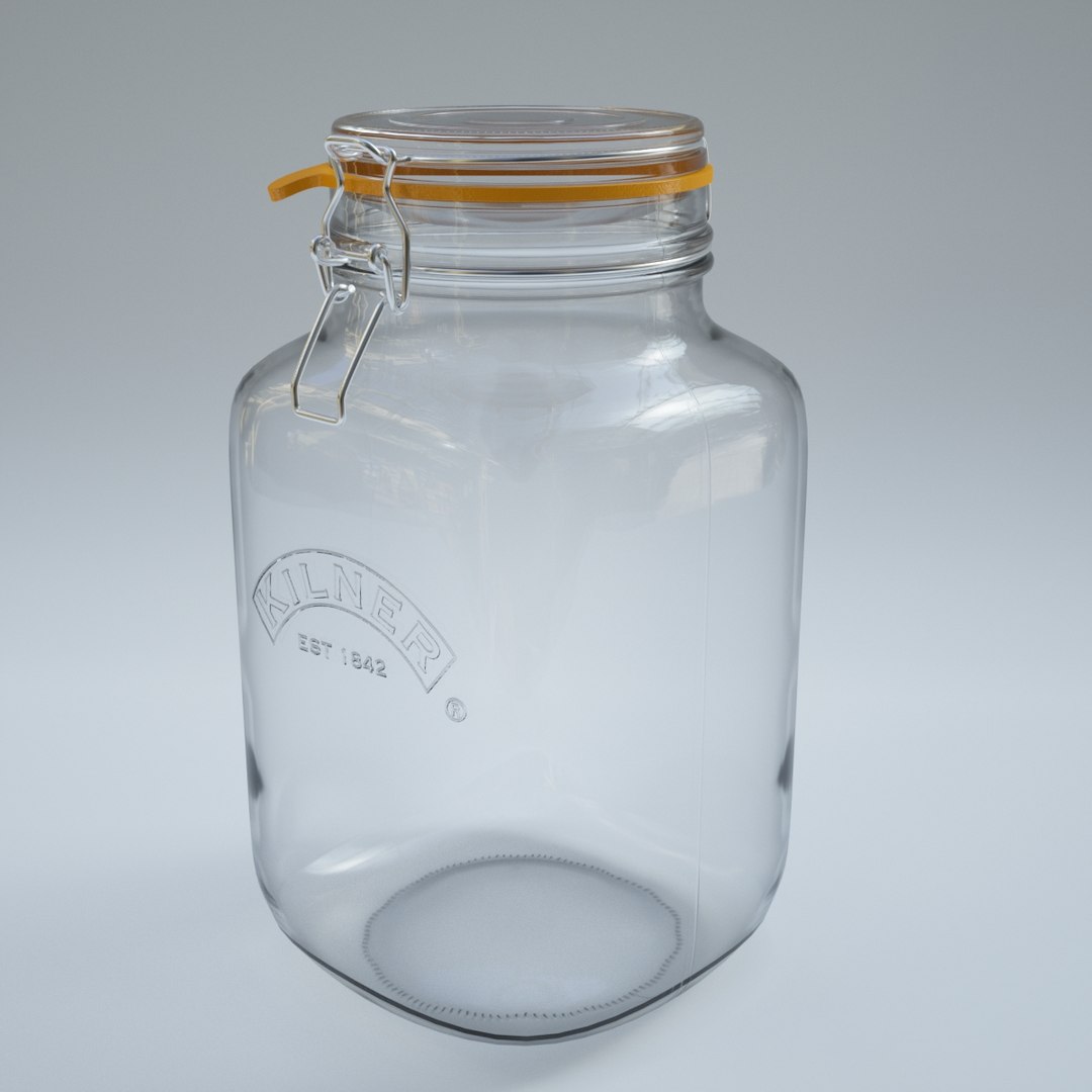 3d Model Glass Kilner Jar