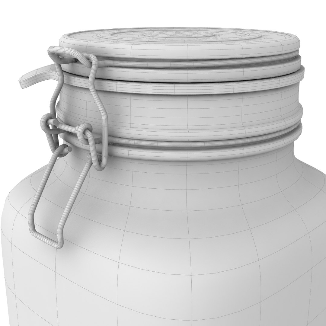 3d Model Glass Kilner Jar