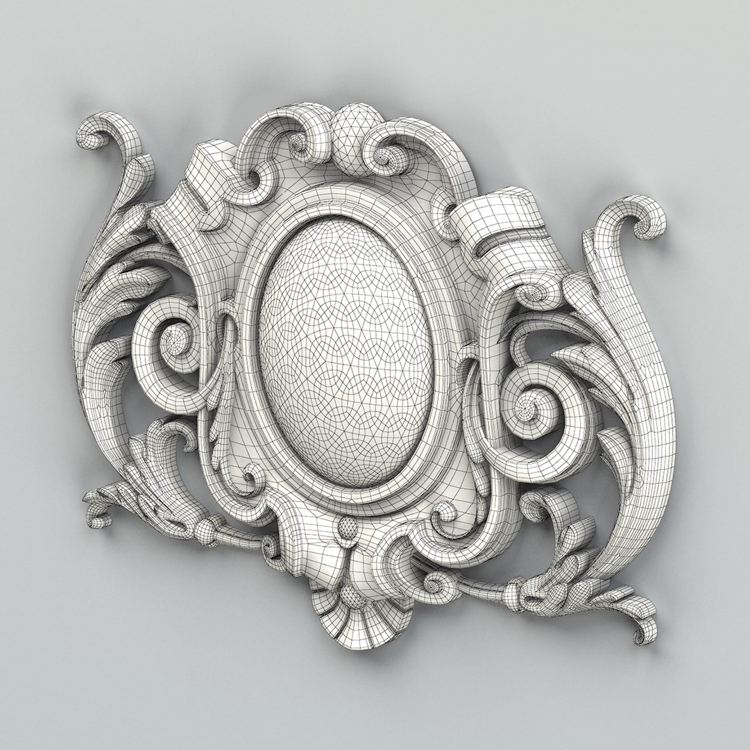Decorative Cartouche 3d Model