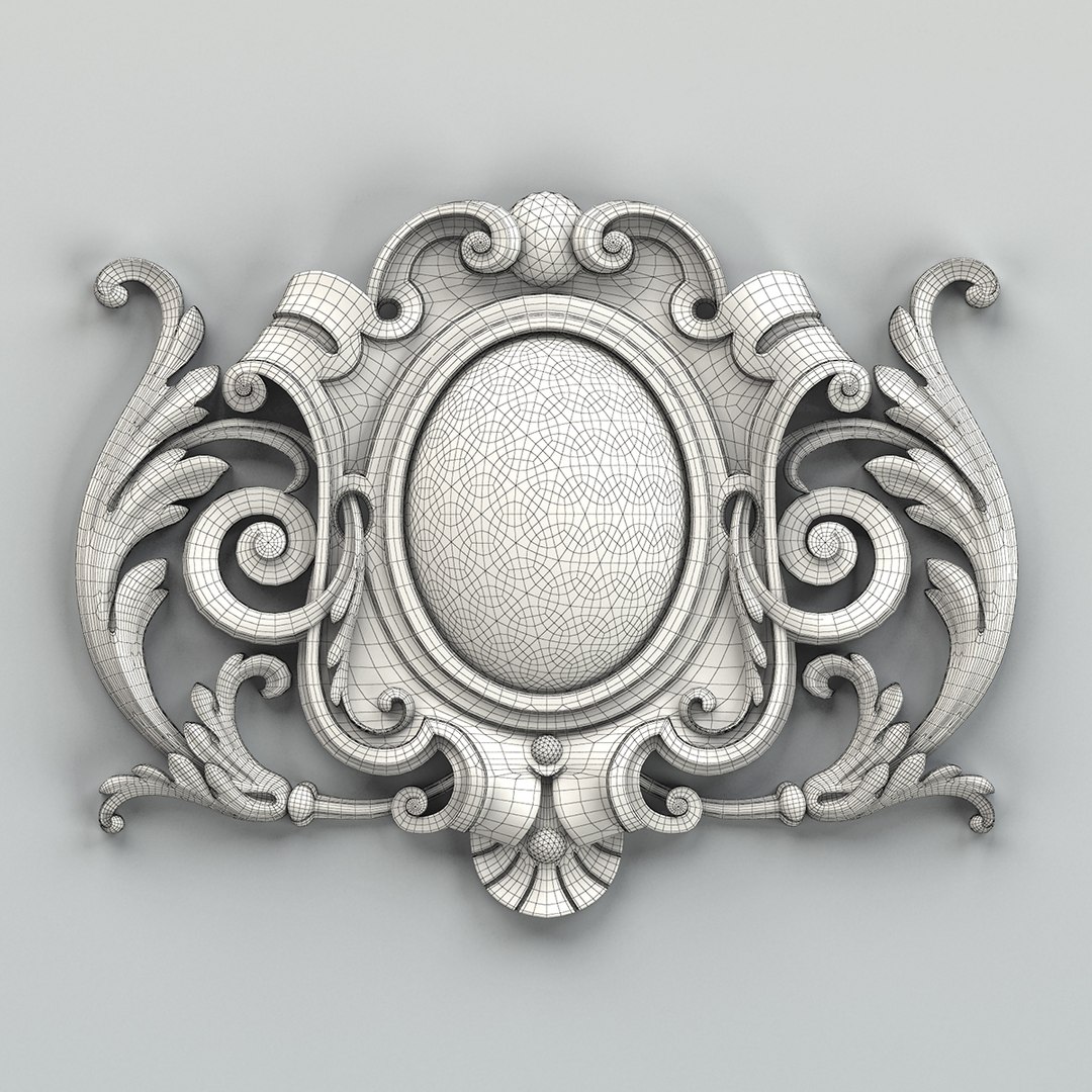 Decorative Cartouche 3d Model