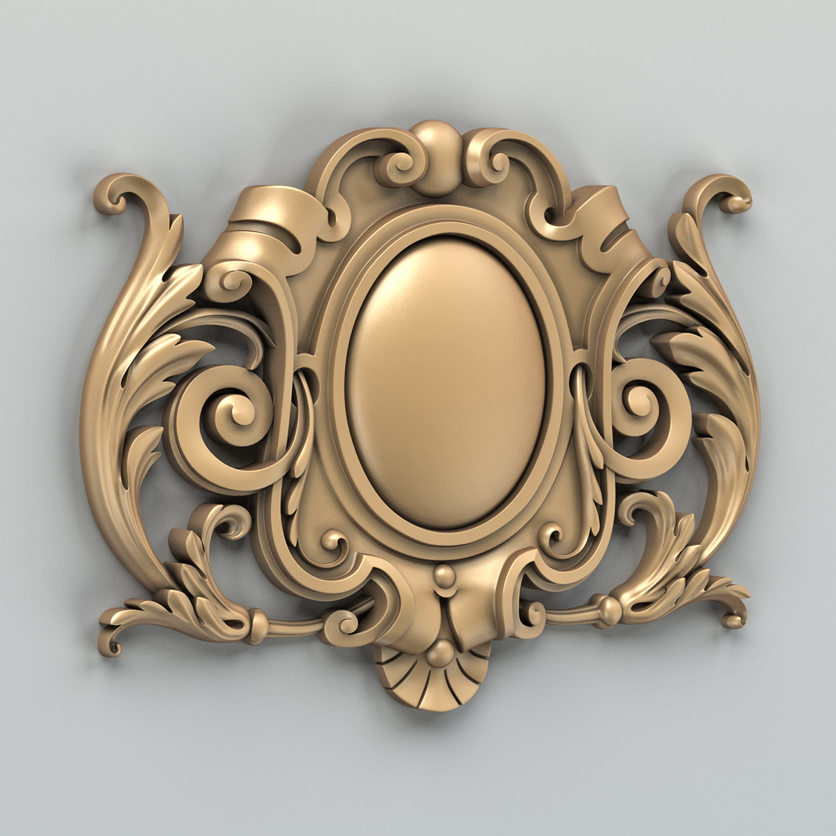 decorative cartouche 3d model