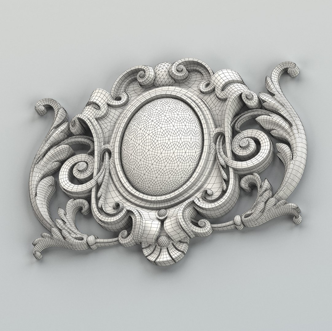 Decorative Cartouche 3d Model