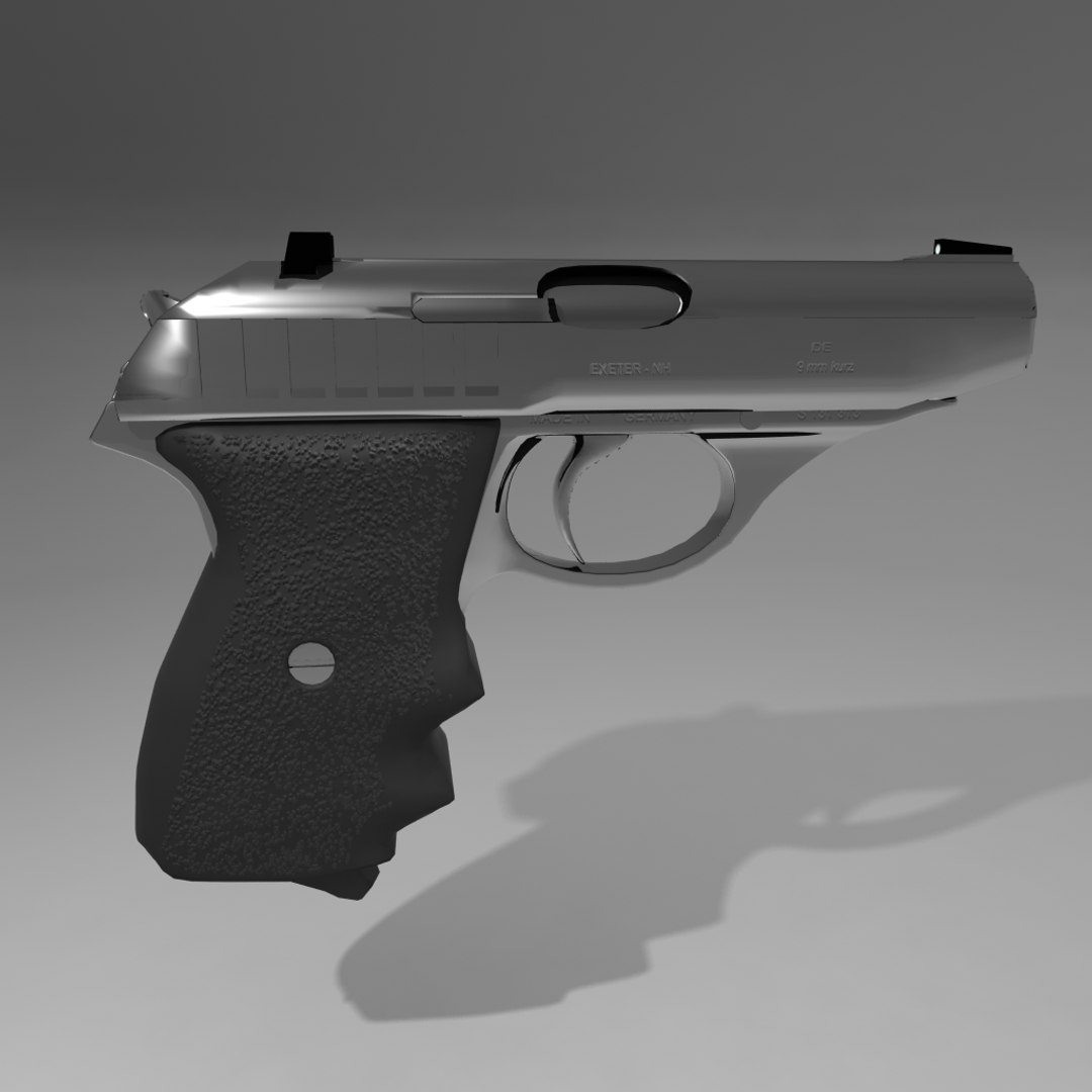 Handgun 380 Caliber Pistol 3d Model
