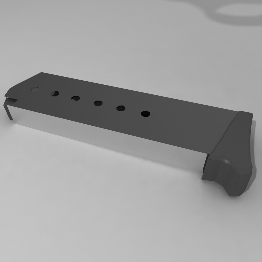 handgun 380 caliber pistol 3d model