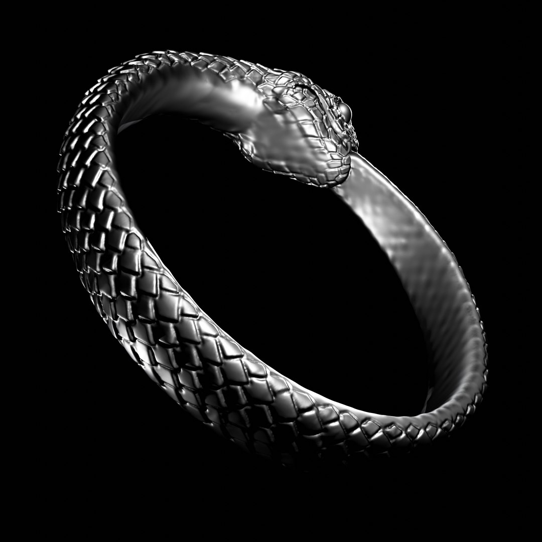 Ouroboros Snake Ring 3D Model - TurboSquid 2341064