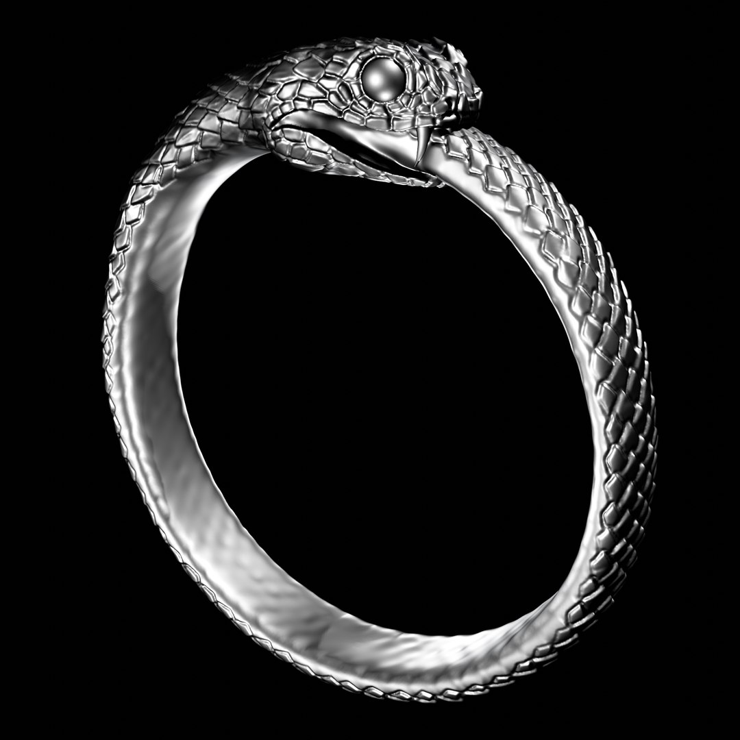 Ouroboros Snake Ring 3D Model - TurboSquid 2341064
