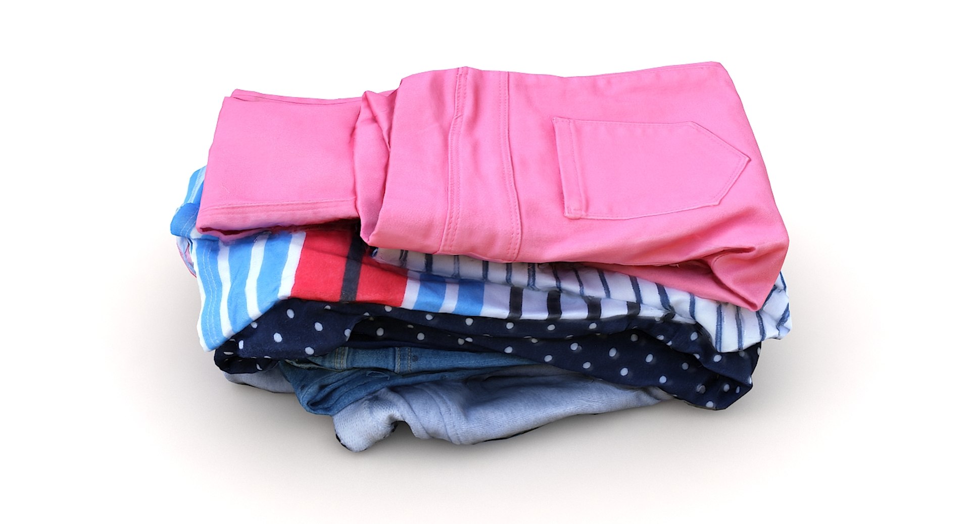 3D Pile Kids Clothes Model - TurboSquid 1328481