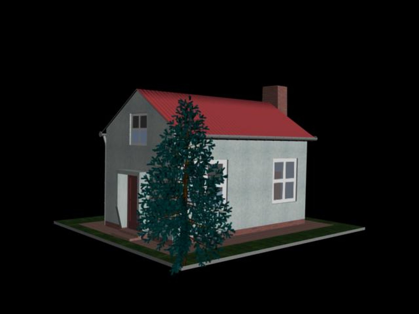 Simple House 3d Model