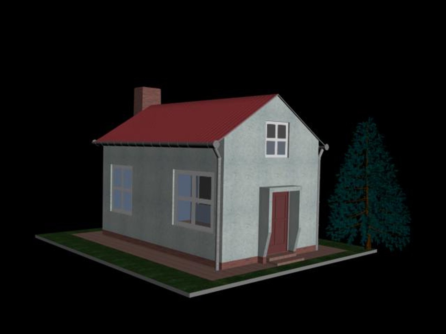 Simple House 3d Model