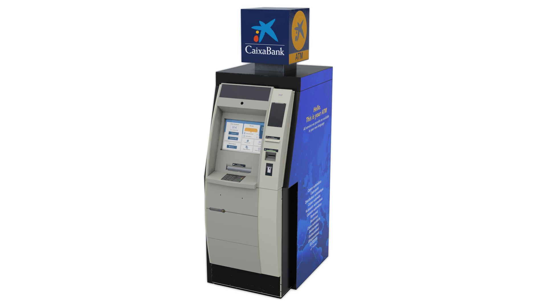 ATM Wincor Nixdorf Cineo Customized Worn 3D - TurboSquid 2334830