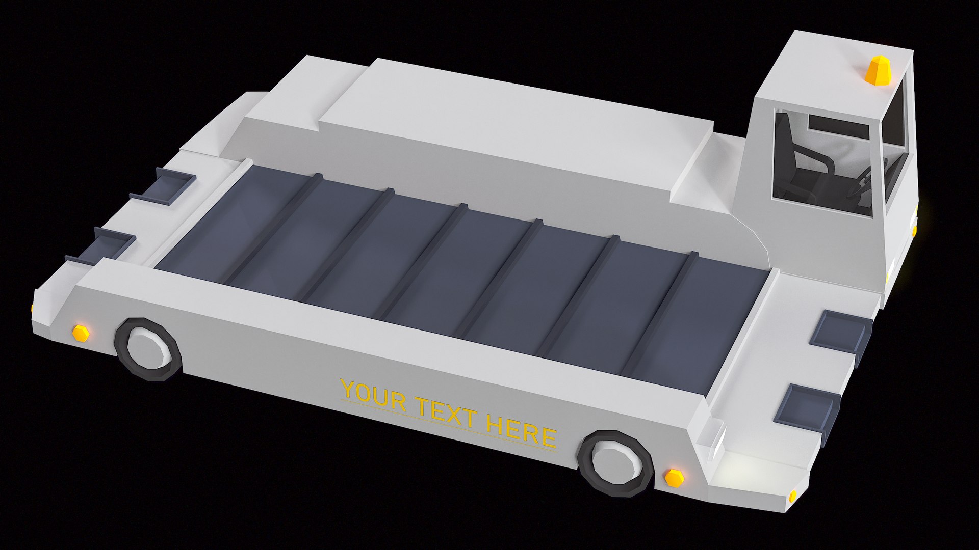 3D Cartoon Pallet Cargo Transporter 07 Lowpoly Airport Vehicle PBR ...