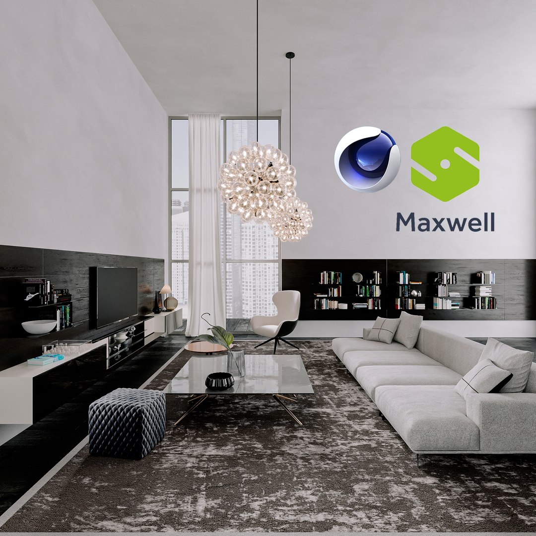 Best Living Scene 08 - C4D - Maxwell Model - TurboSquid 1878322