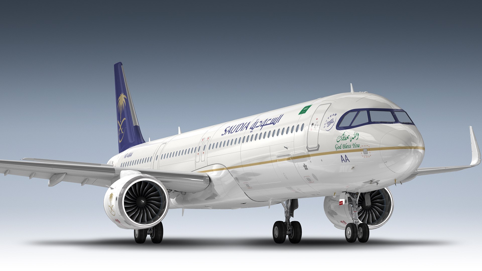 3D Airbus A321neo Saudi Arabian Airlines - TurboSquid 2135816