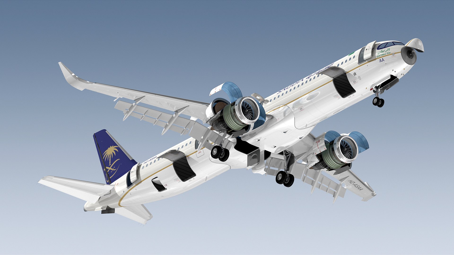 3D Airbus A321neo Saudi Arabian Airlines - TurboSquid 2135816