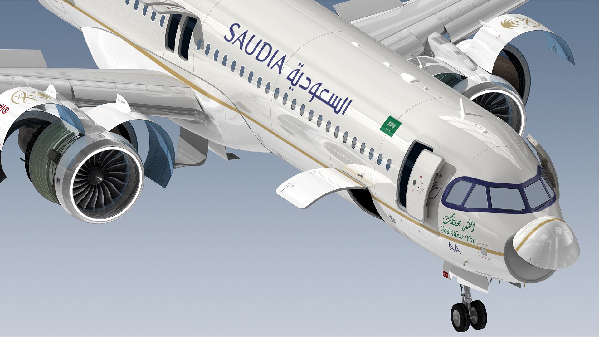 3D Airbus A321neo Saudi Arabian Airlines - TurboSquid 2135816