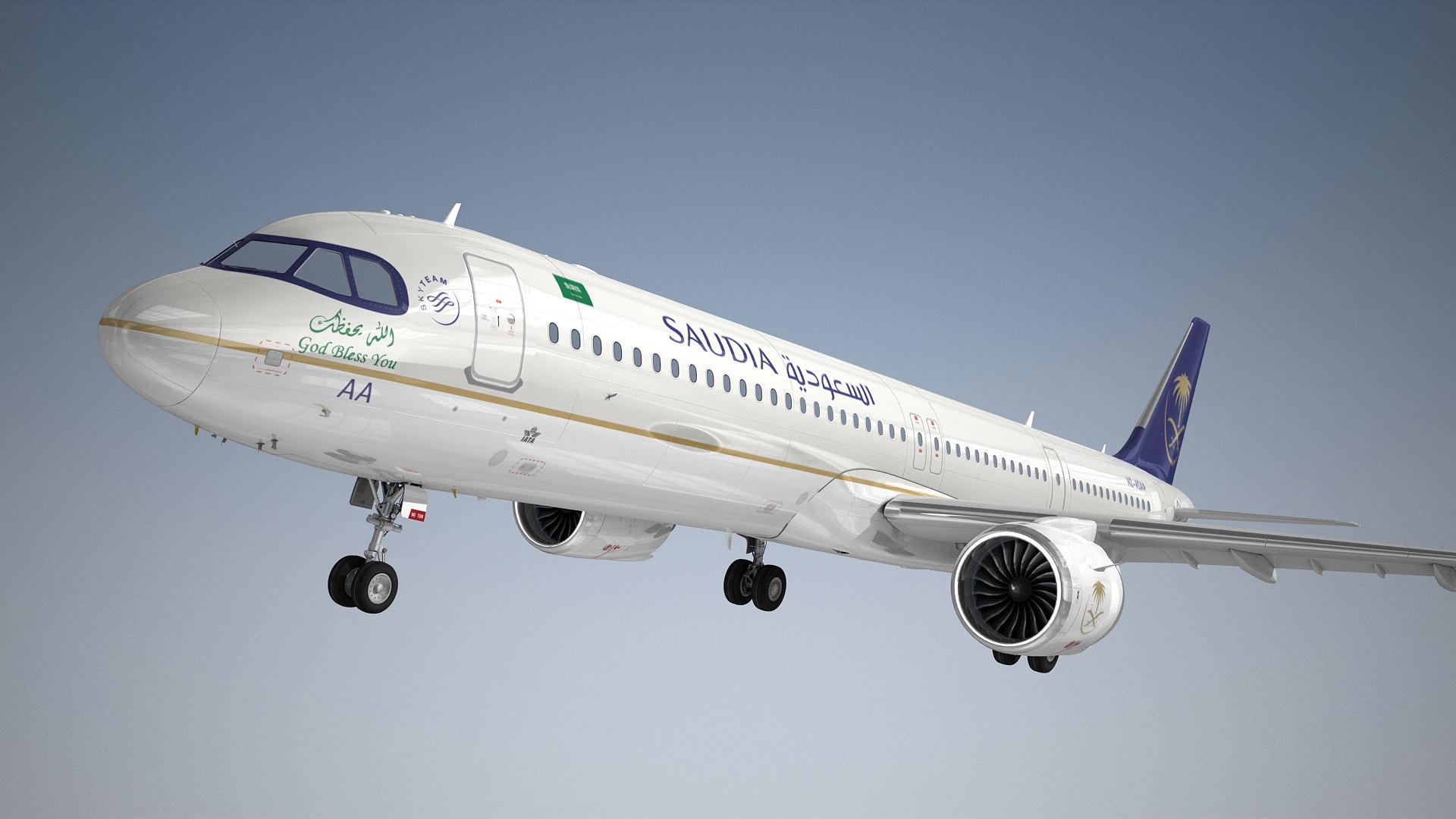 3D Airbus A321neo Saudi Arabian Airlines - TurboSquid 2135816