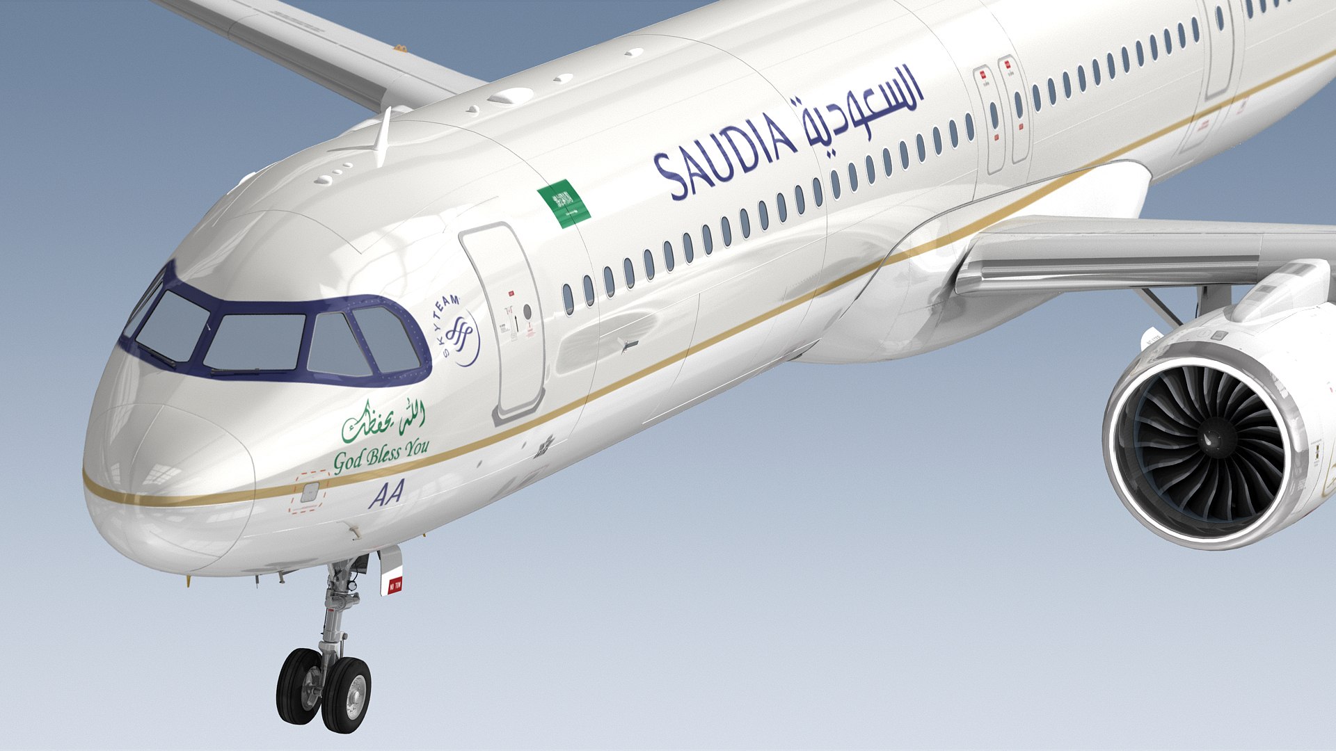 3D Airbus A321neo Saudi Arabian Airlines - TurboSquid 2135816