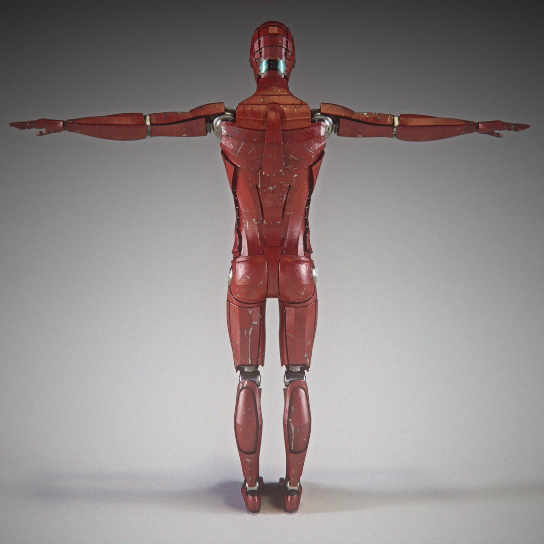 3d ged male android model