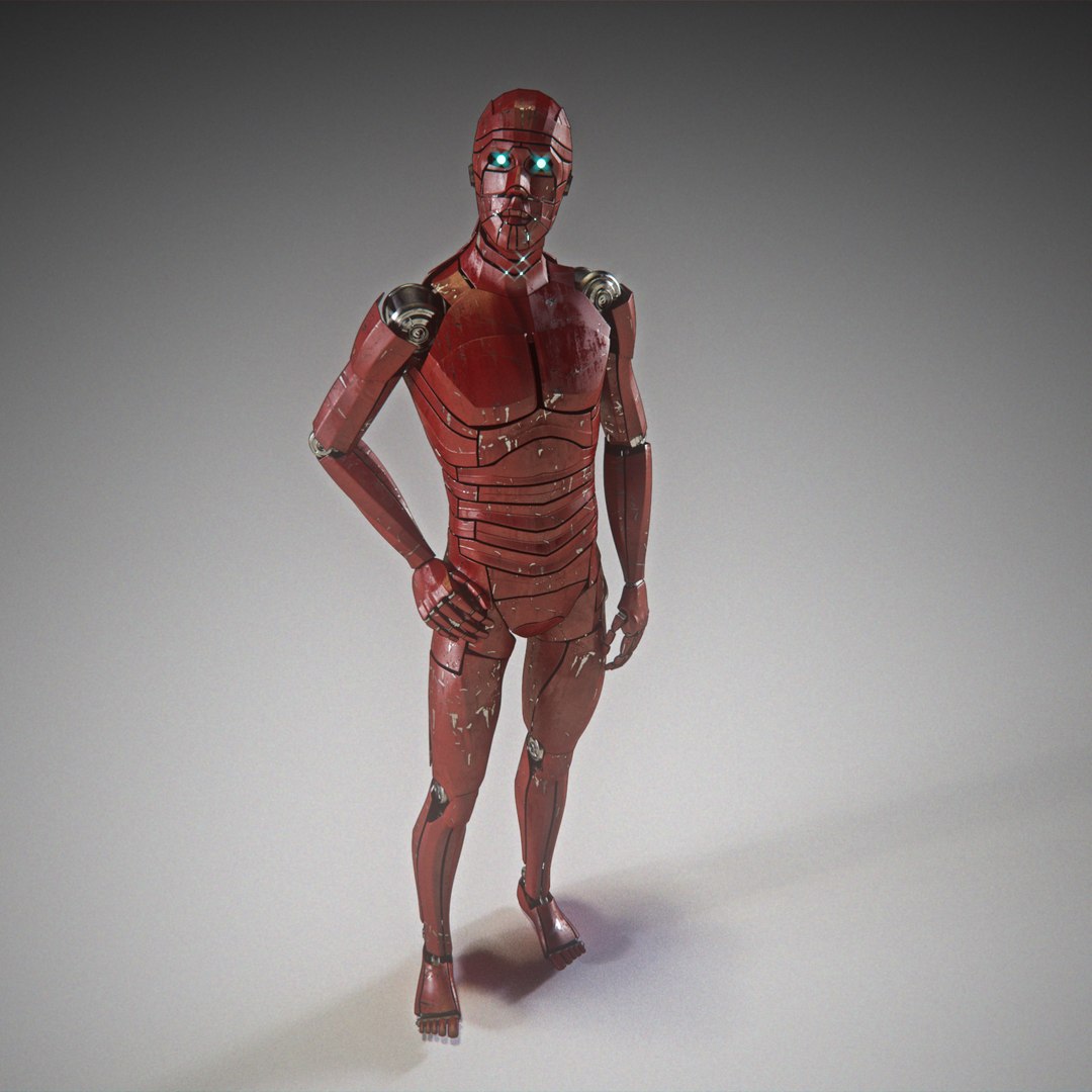 3d ged male android model
