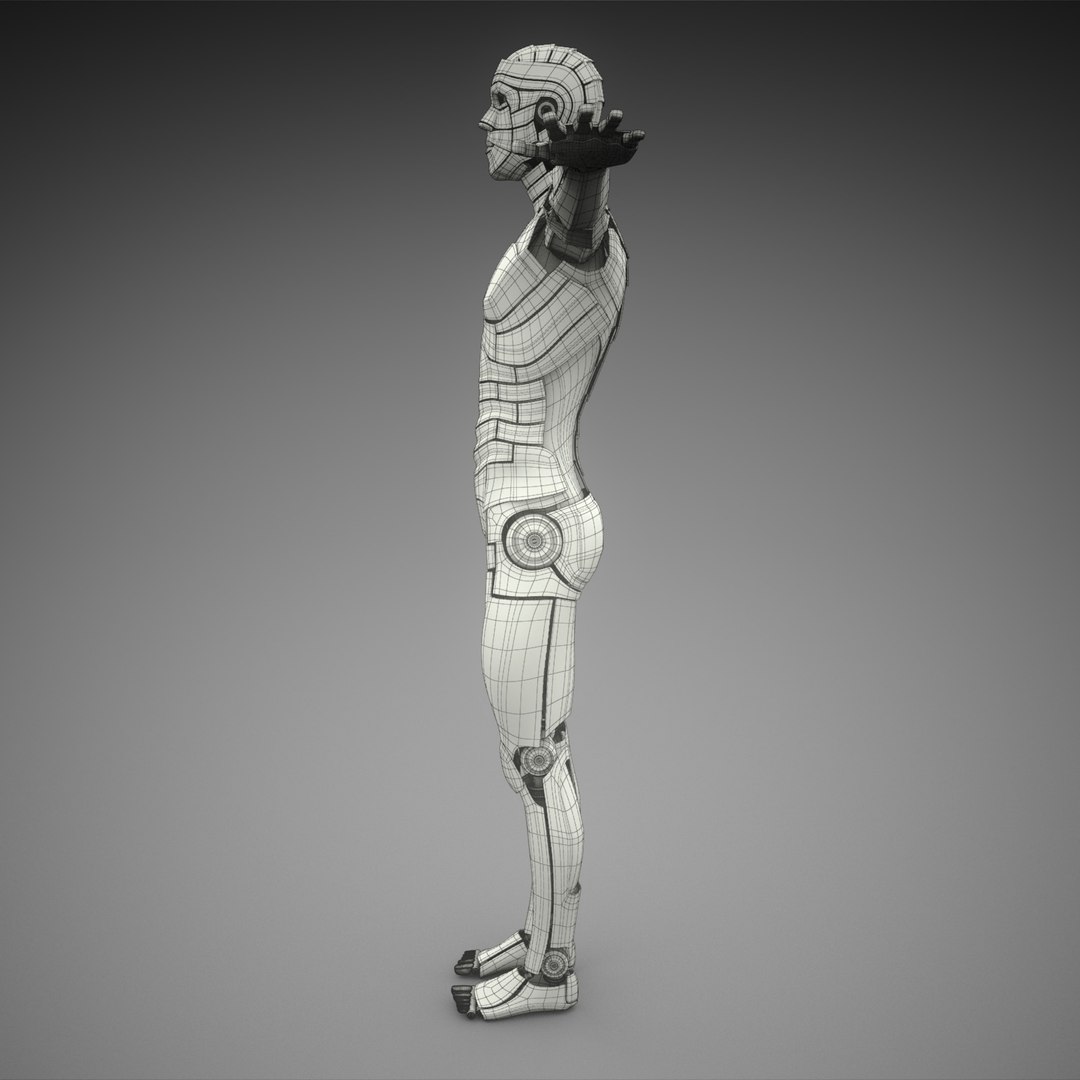 3d ged male android model