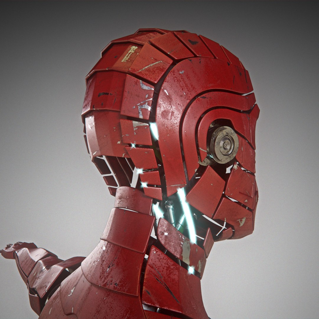 3d ged male android model