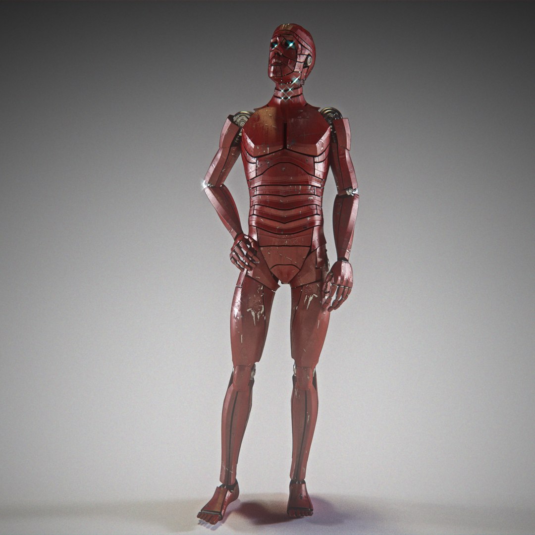 3d ged male android model
