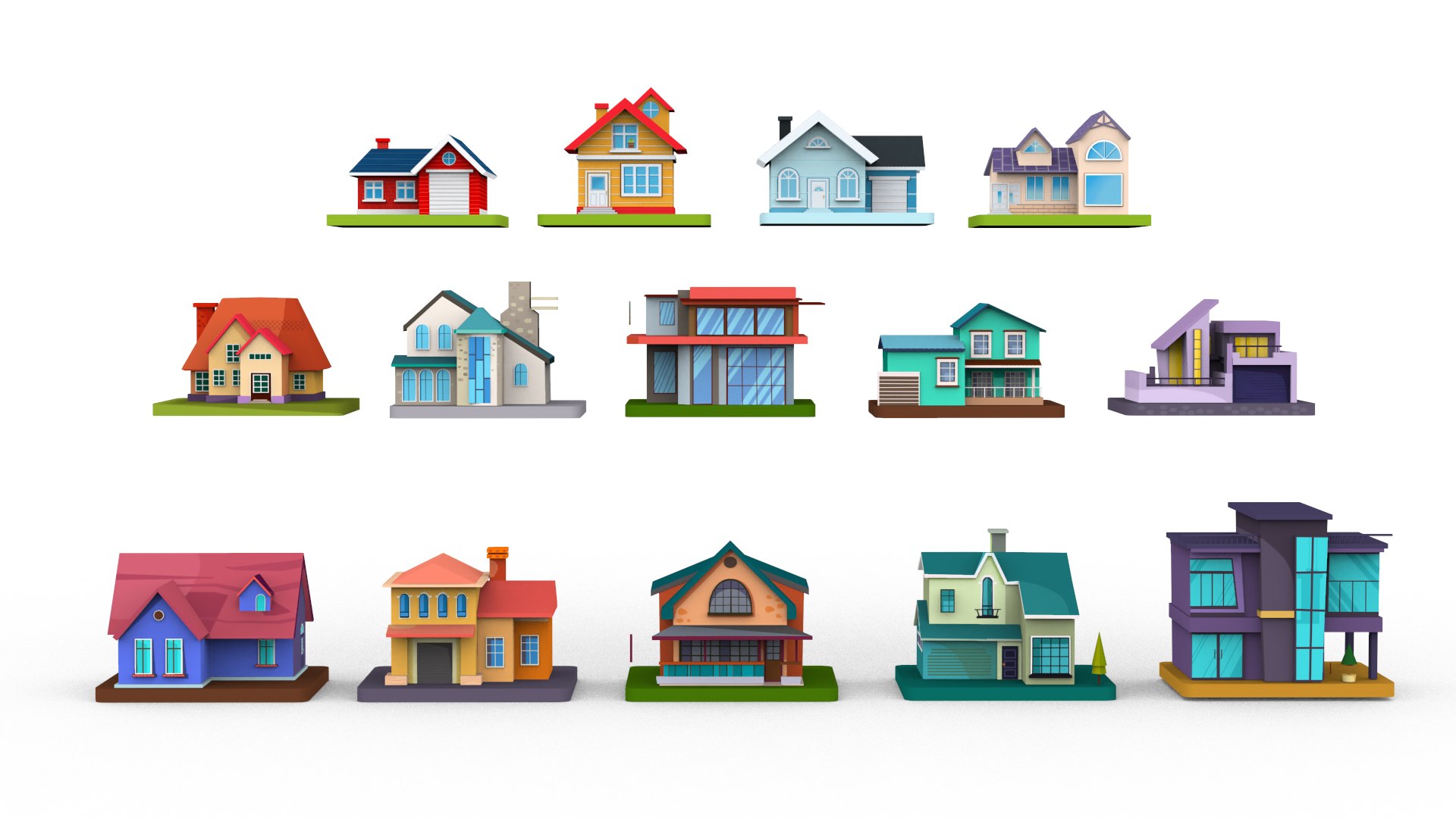 3D House Buildings Pack 1 - TurboSquid 2037466