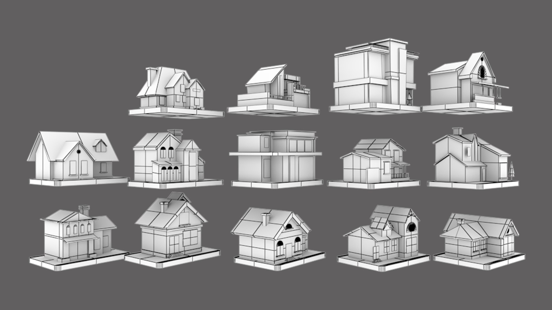 3D House Buildings Pack 1 - TurboSquid 2037466