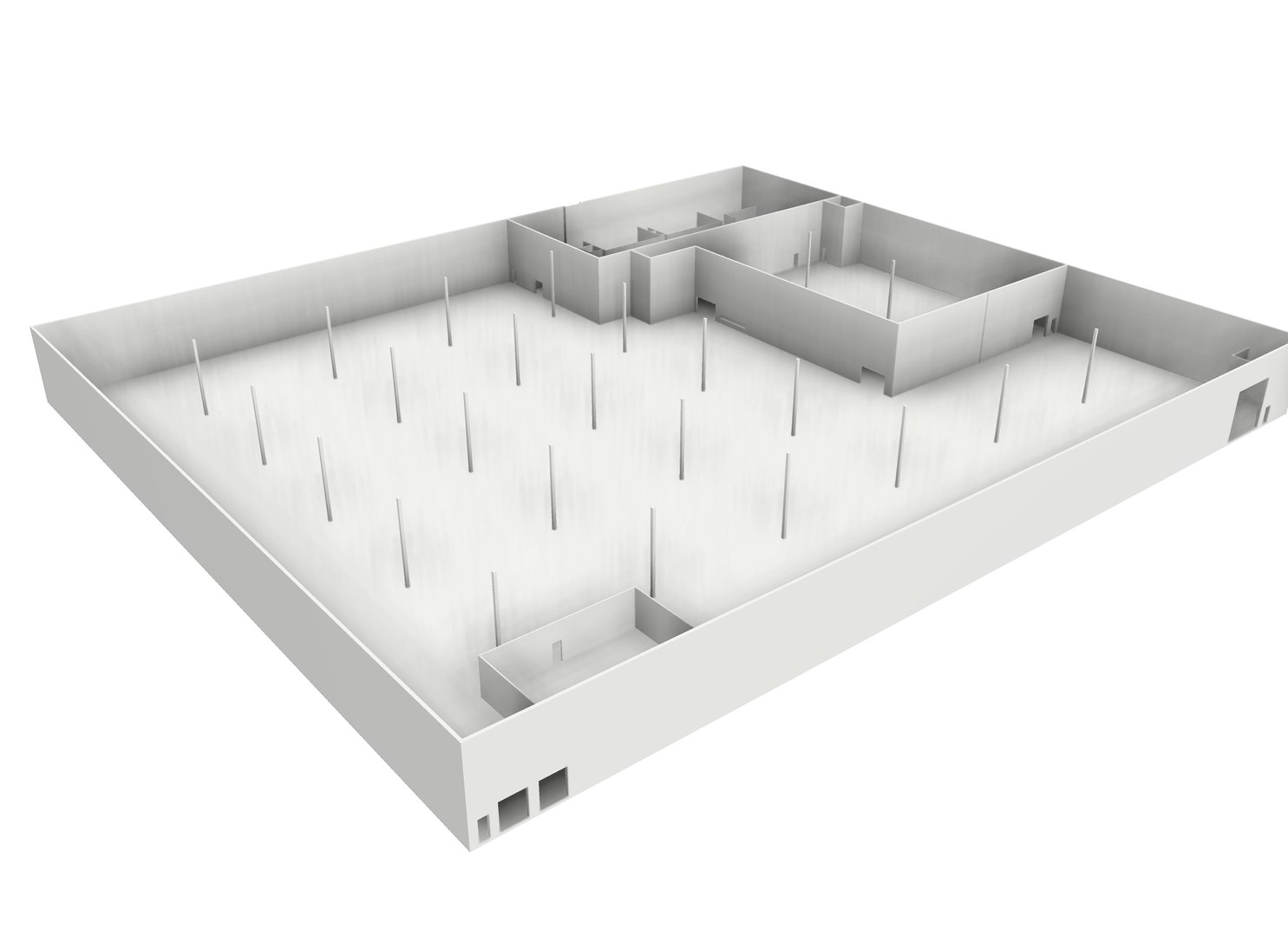 Factory Floor Plan 3D Model - TurboSquid 2083273