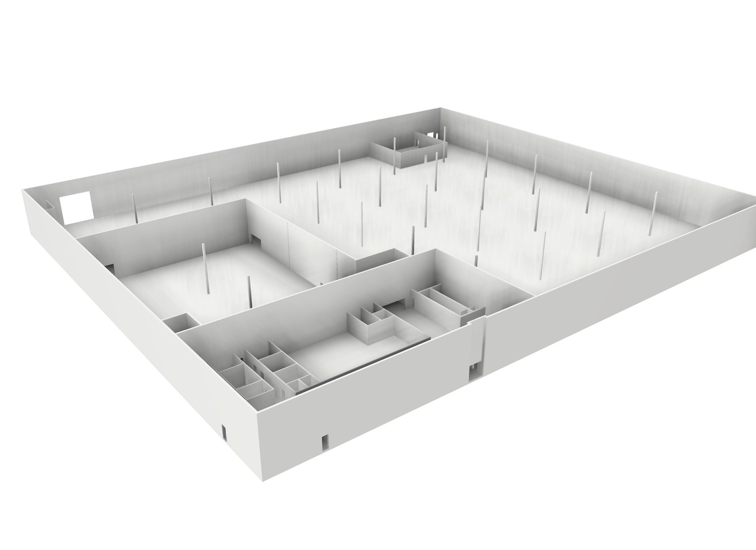 Factory Floor Plan 3D Model - TurboSquid 2083273