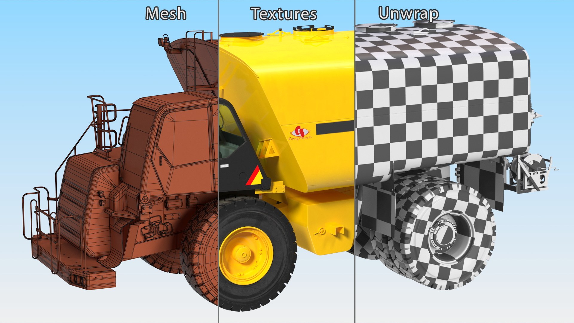 3D CAT 775 Water Truck - TurboSquid 2078599